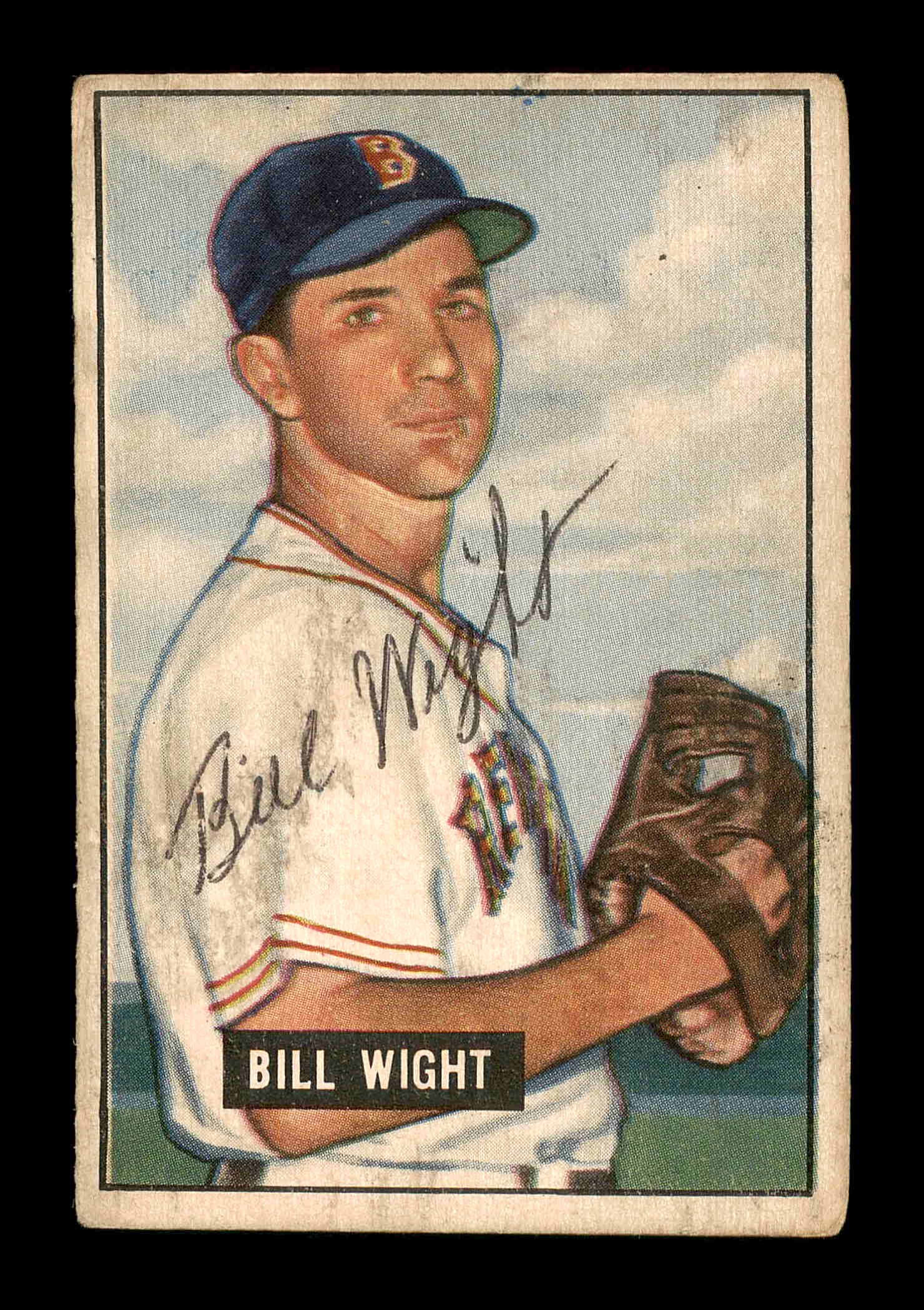 Bill Wight Autographed 1951 Bowman Card #164 Boston Red Sox SKU #178596 ...