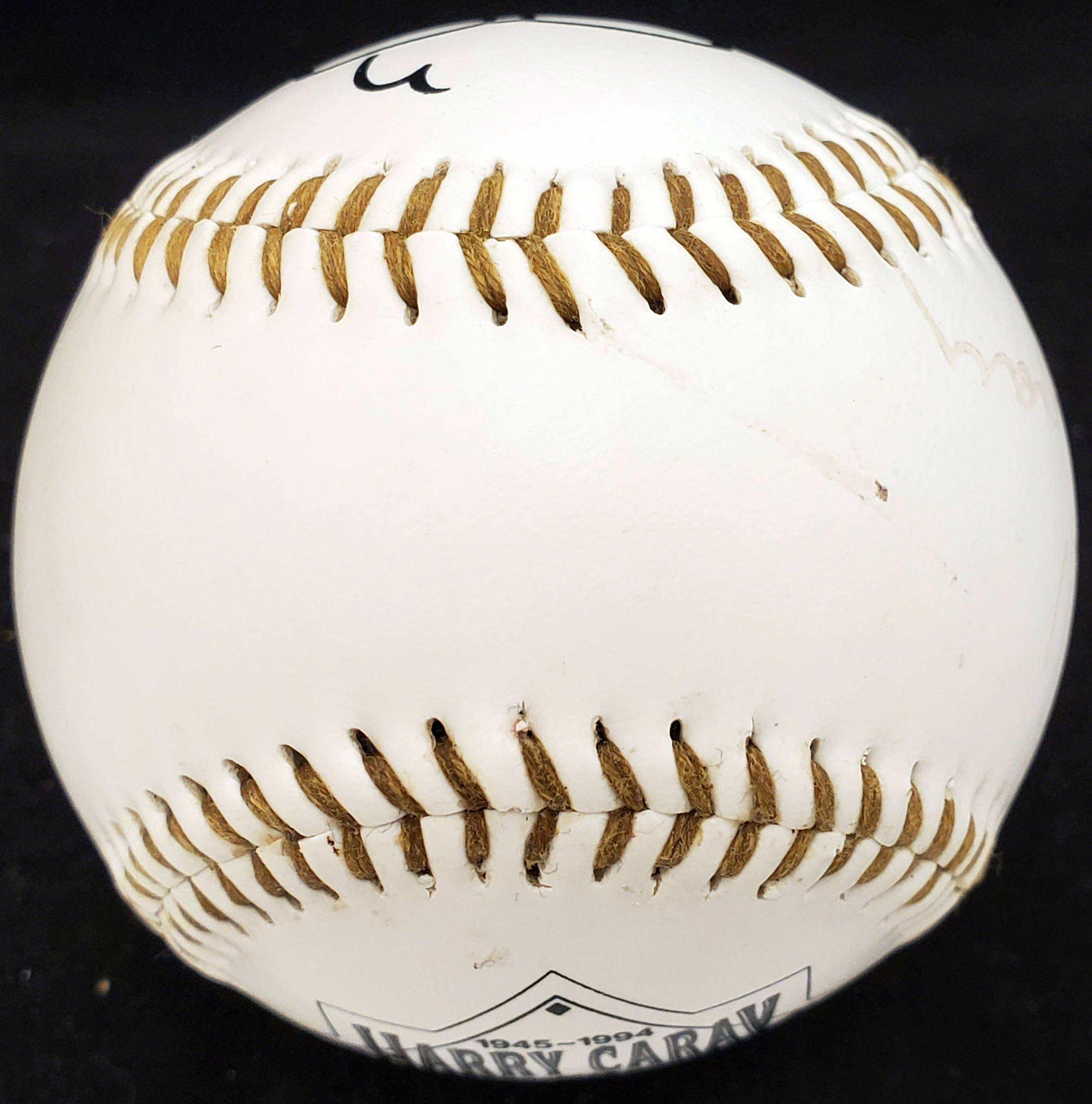 Harry Caray Autographed Official Fotoball Baseball Chicago Cubs ...