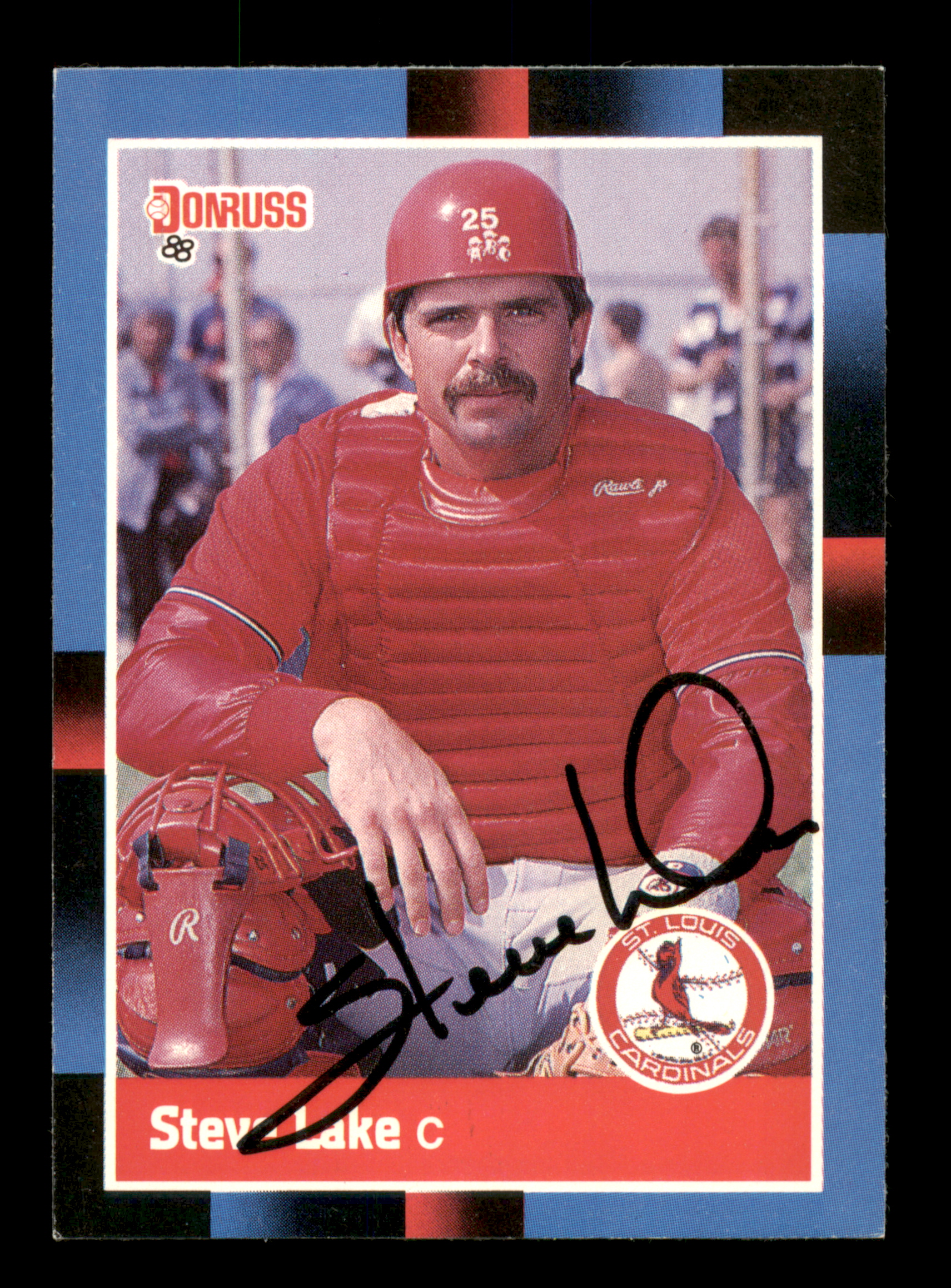 Steve Lake Autographed 1988 Donruss Card #510 St. Louis Cardinals SKU ...