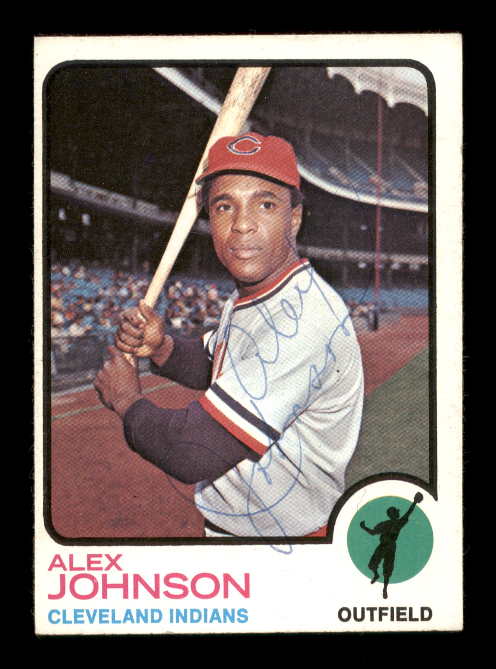 Alex Johnson Autographed 1973 Topps Card #425 Cleveland Indians SKU ...