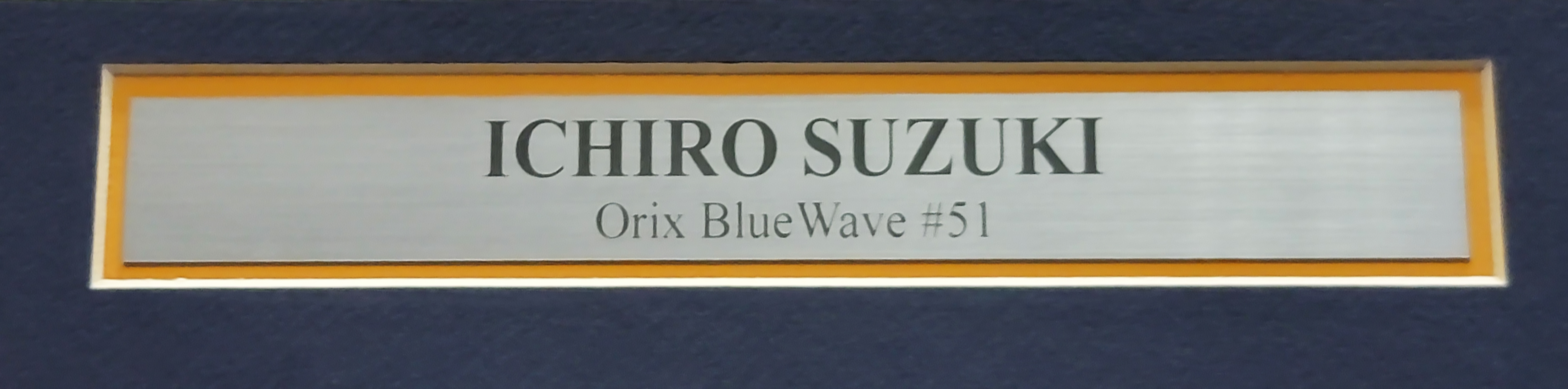 Orix Blue Wave Ichiro Suzuki Autographed Framed White Jersey IS Holo ...