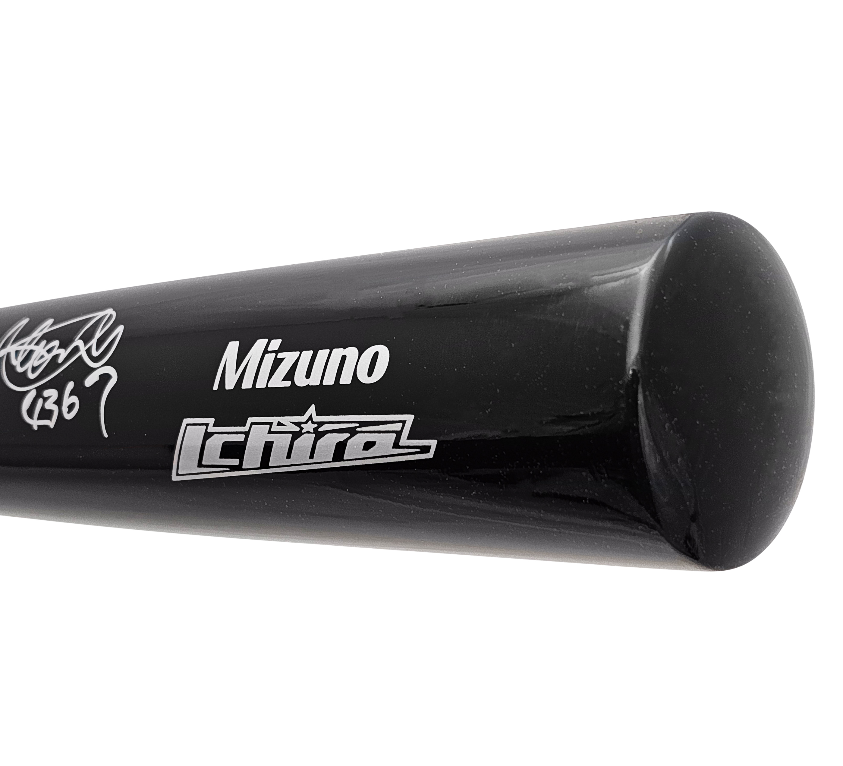 Ichiro Suzuki & Pete Rose Autographed Black Mizuno Player Model Bat ...