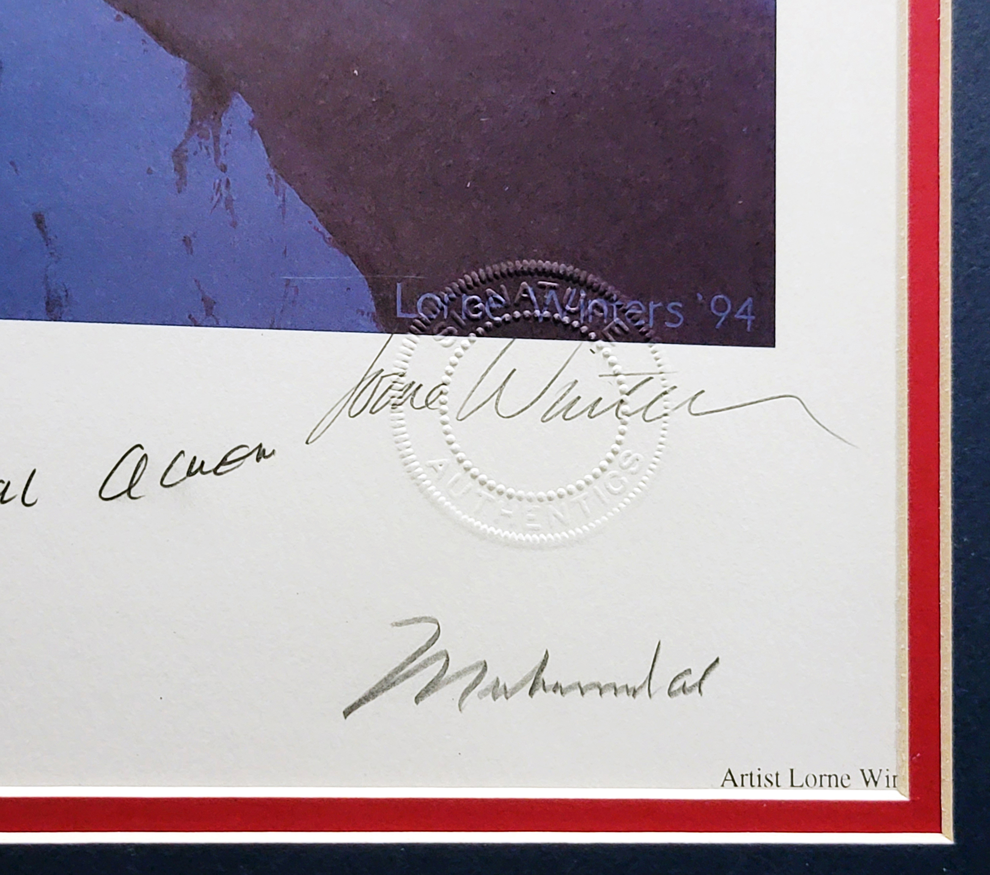 Victory Autographed Framed 19x22 Lithograph Photo With 7 Signatures ...