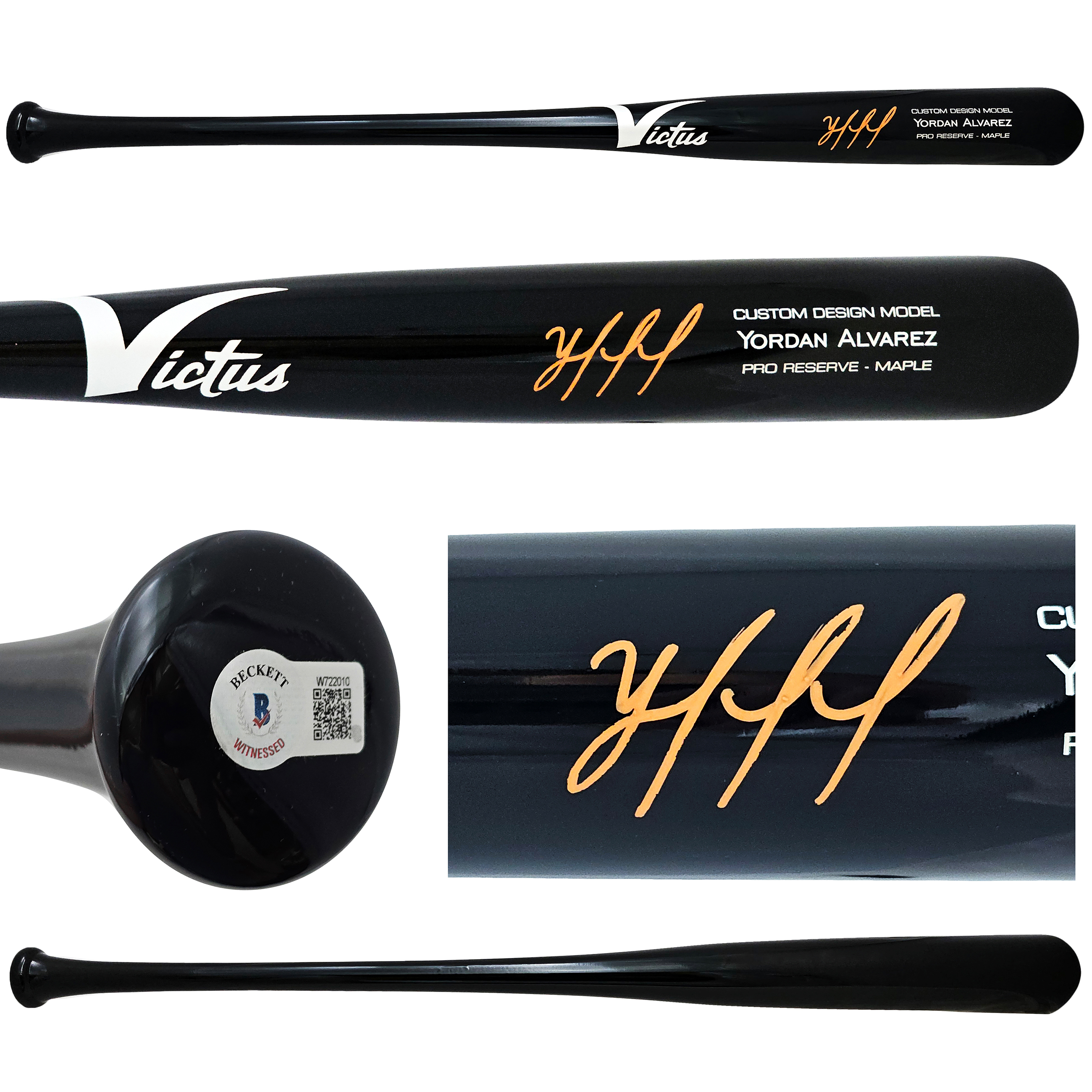 Yordan Alvarez Autographed Black Victus Player Model Bat Houston Astros ...
