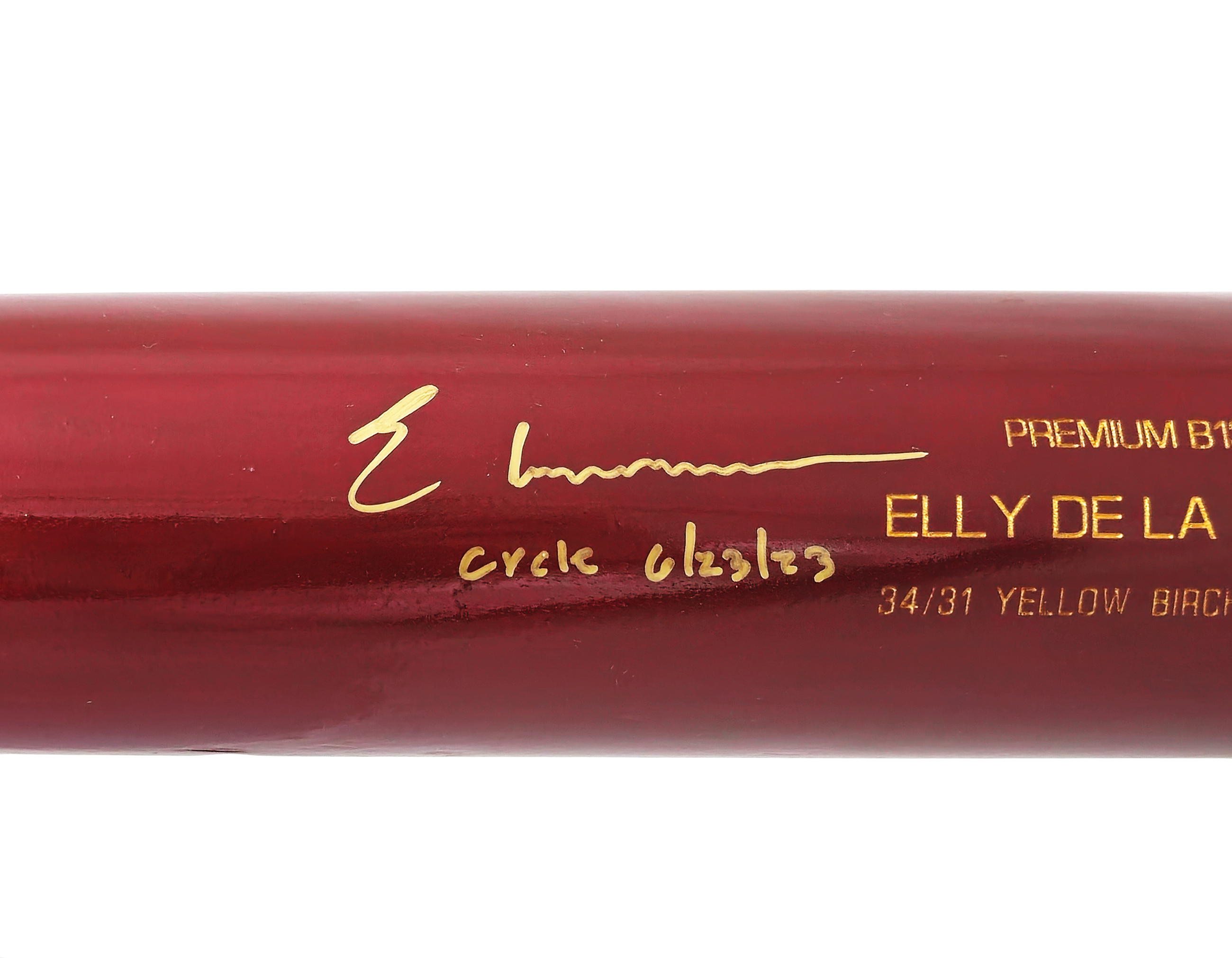 Elly De La Cruz Autographed Red B45 Player Model Baseball Bat ...