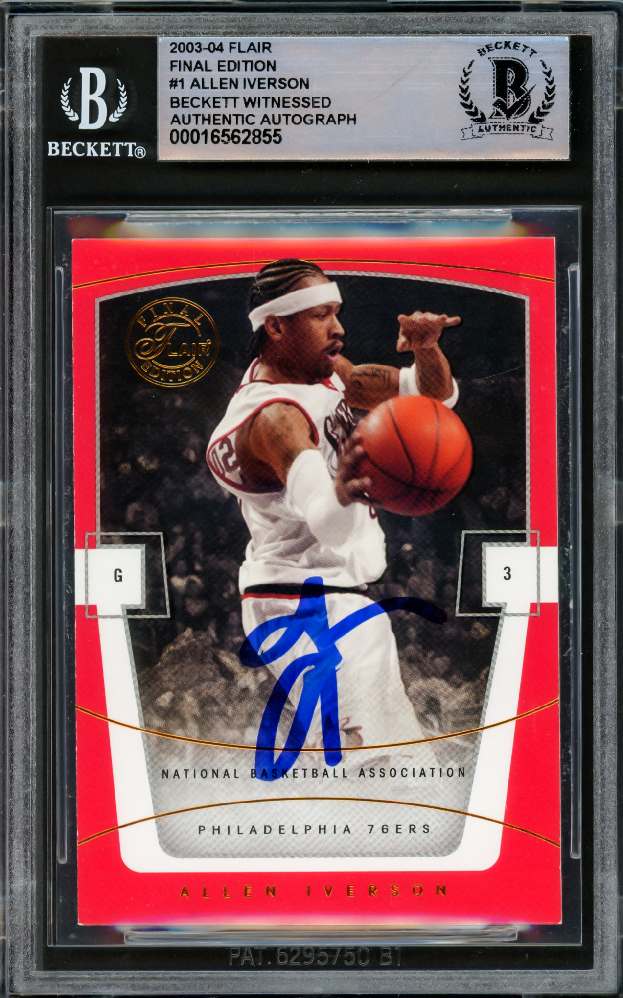 Allen Iverson Autographed 2003-04 Flair Final Edition Card #1 ...
