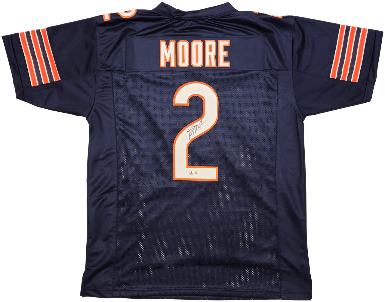 Chicago Bears DJ Moore Autographed Blue Jersey Beckett BAS Witness ...