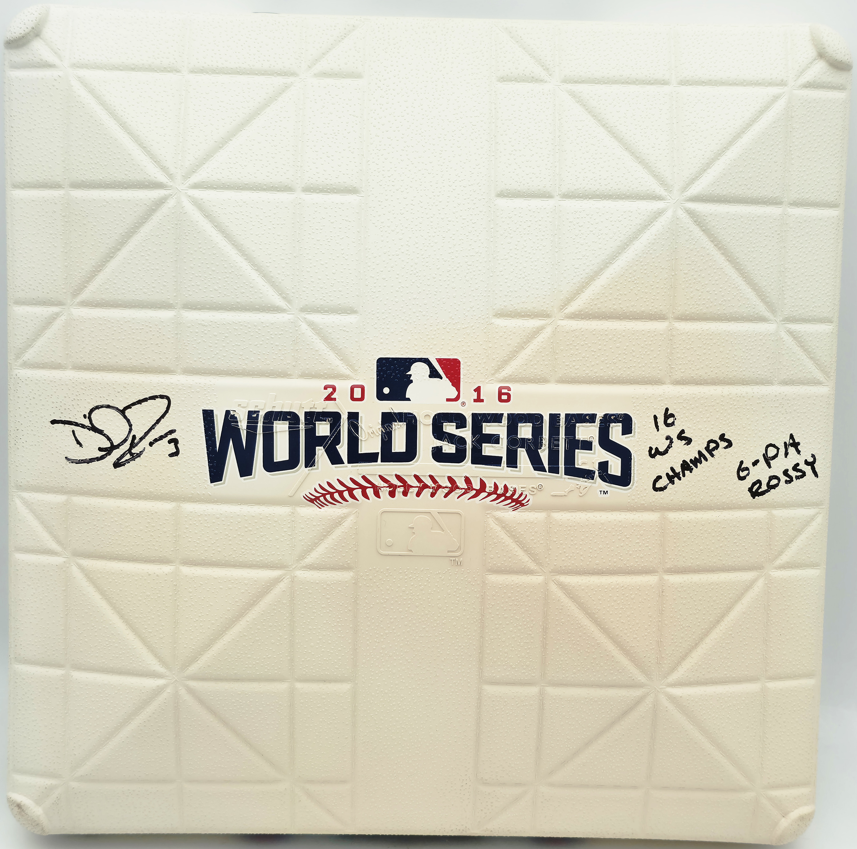 David Ross Autographed 2016 World Series Base Chicago Cubs "16 WS ...