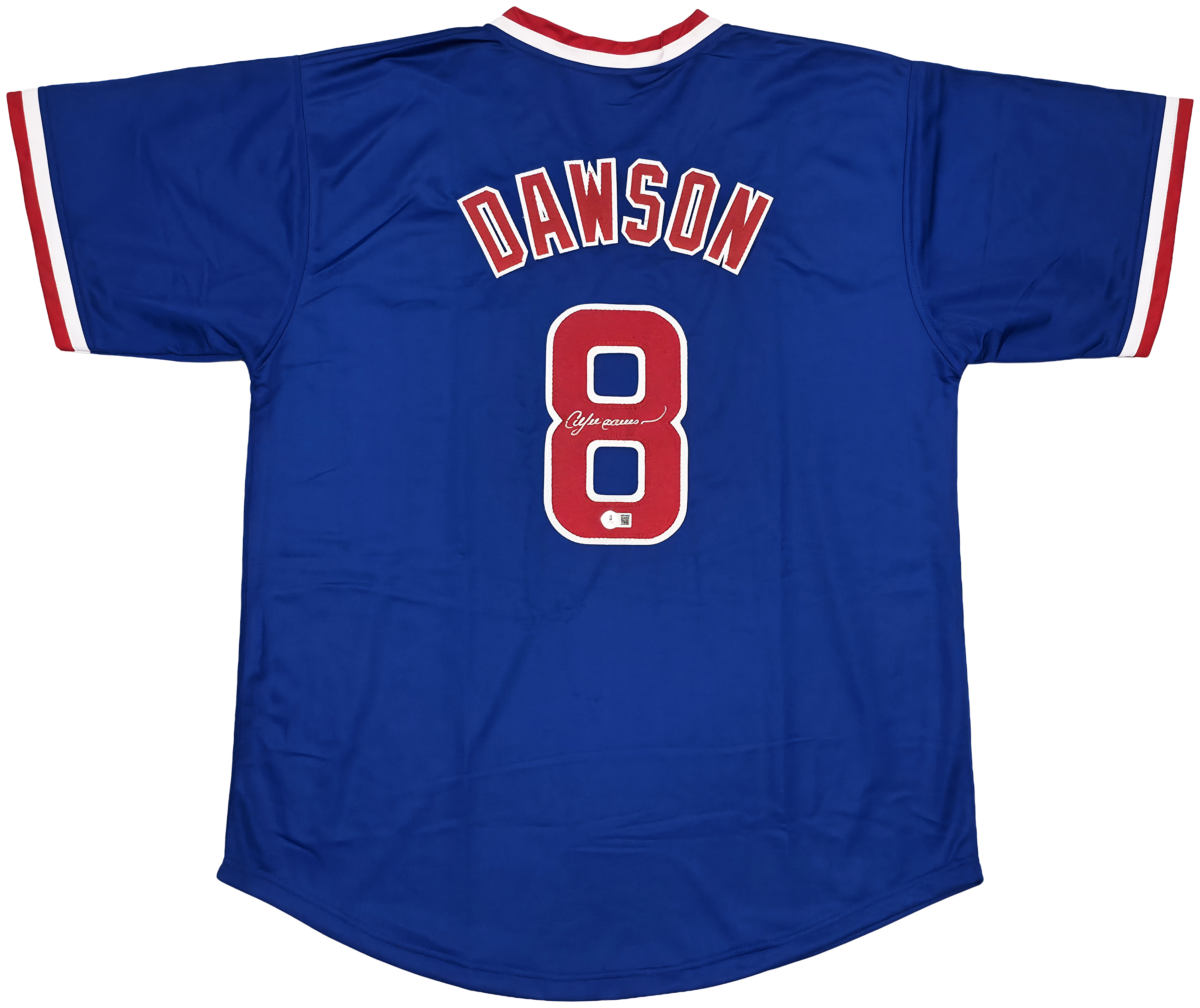Chicago Cubs Andre Dawson Autographed Blue Jersey Beckett BAS Witness ...