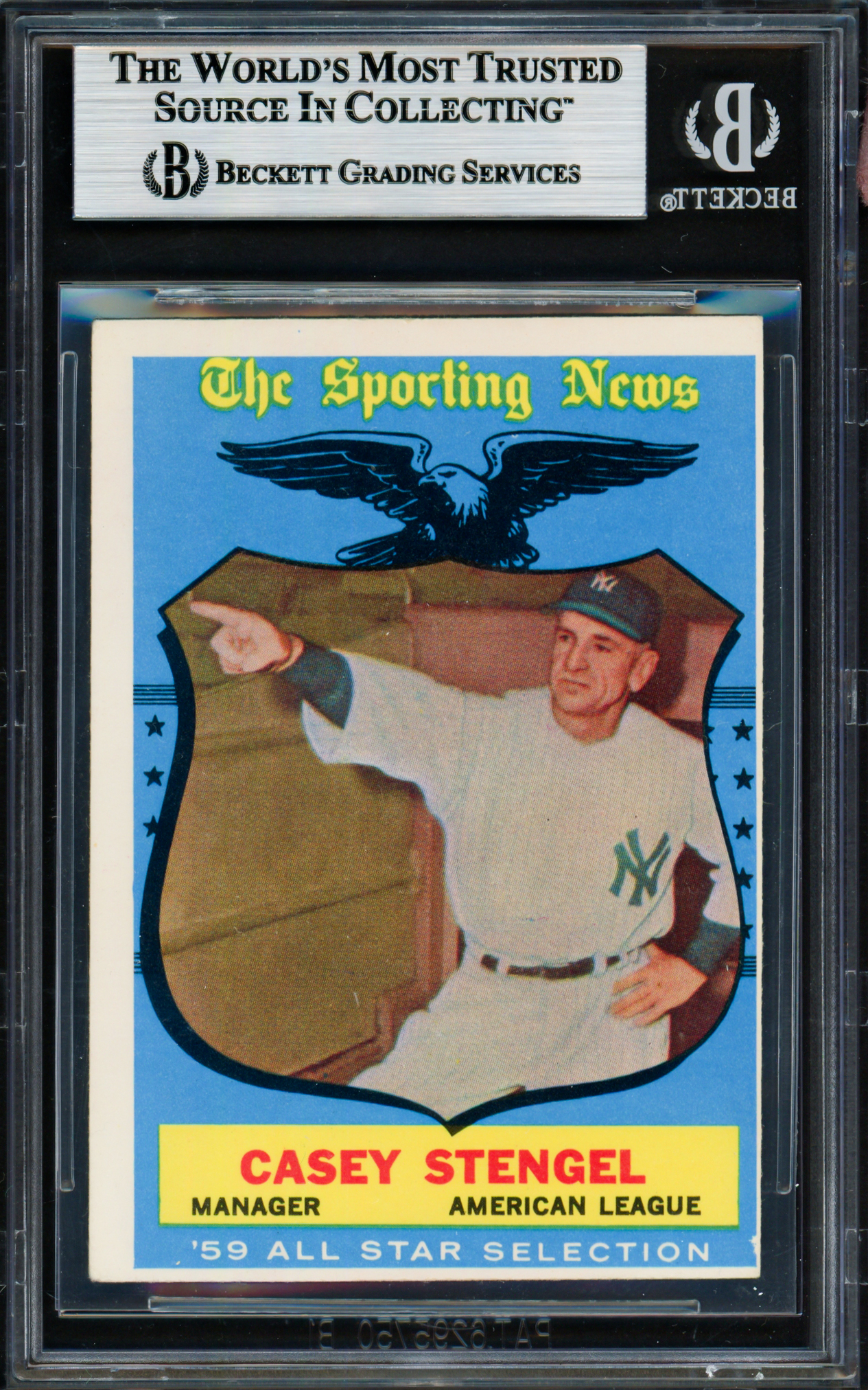 Casey Stengel Autographed 1959 Topps Card #552 New York Yankees (Signed ...