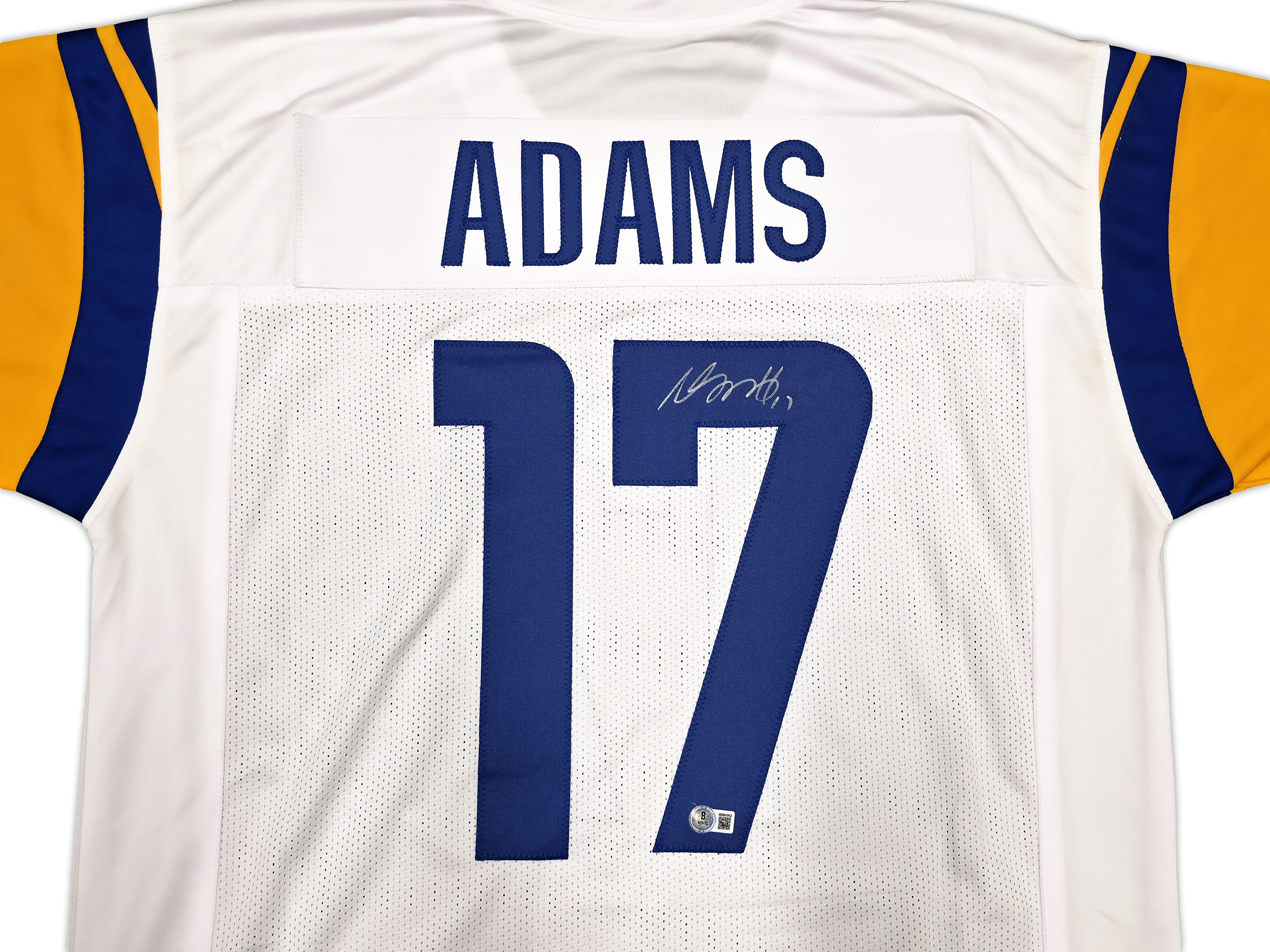 Los Angeles Rams Davante Adams Autographed White Jersey Beckett BAS ...