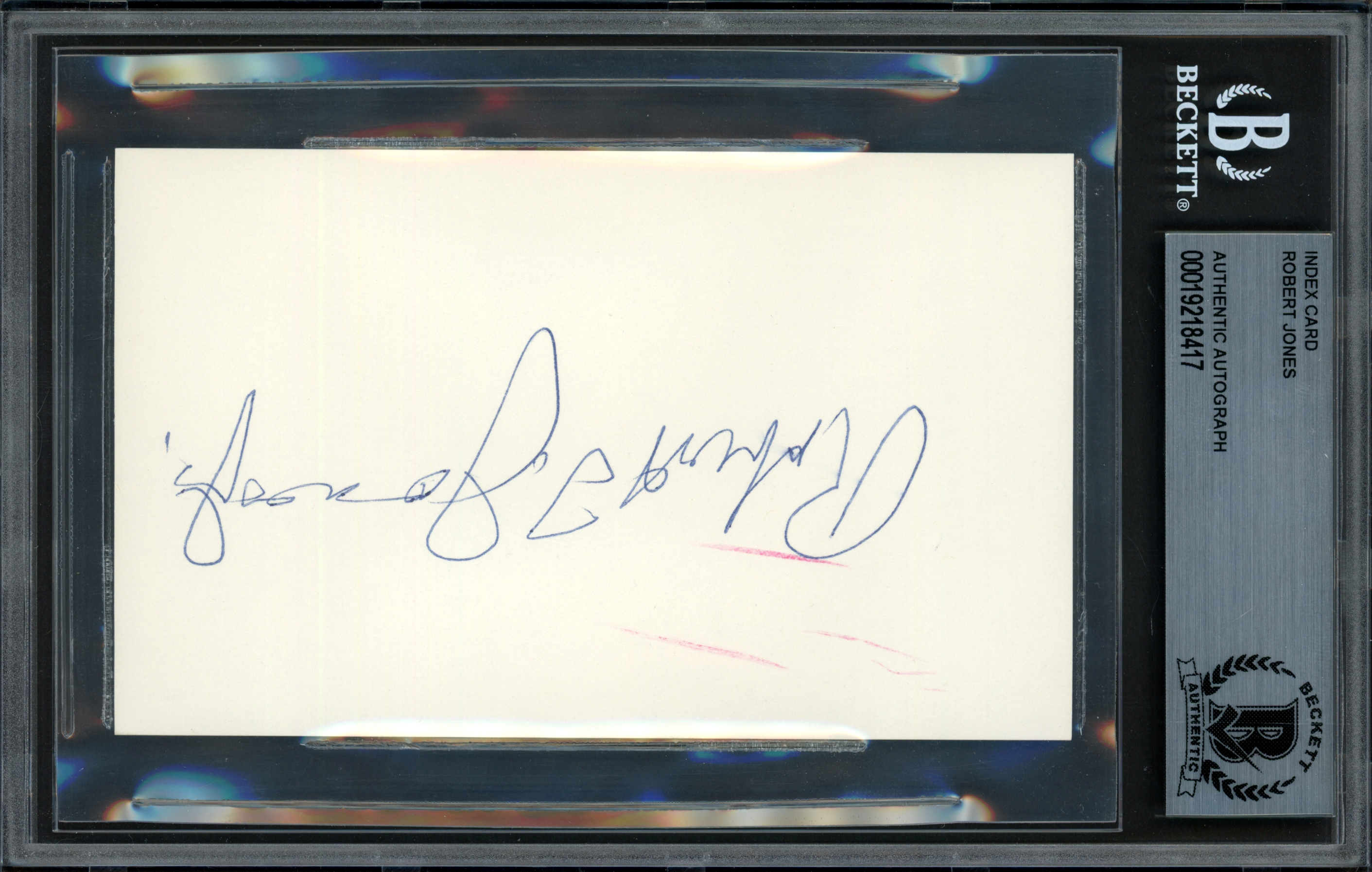 Robert Bobby Jones Autographed 3x5 Index Card Masters Beckett BAS ...