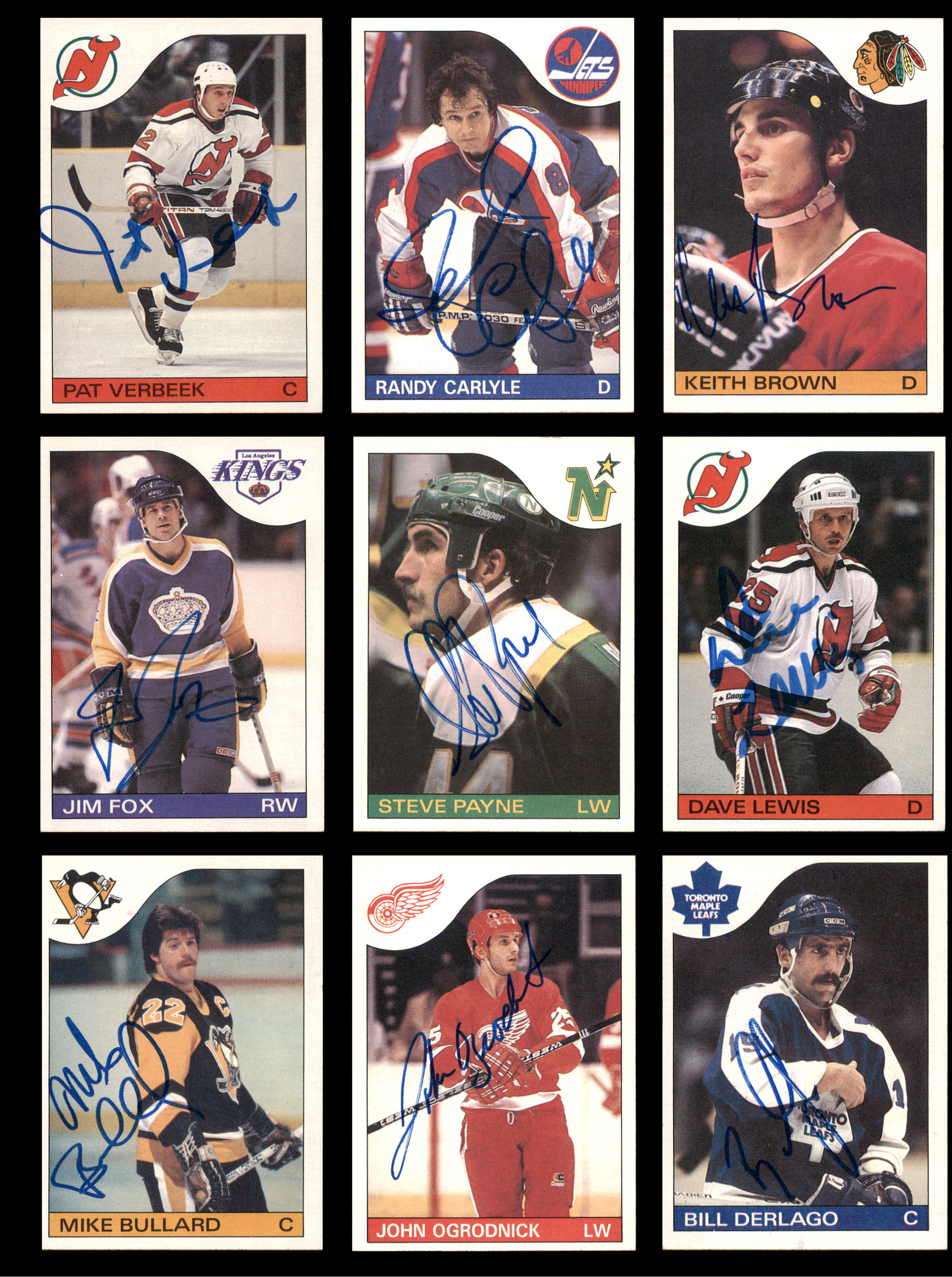 1985-86 Hockey Autographed Cards (96 Count Lot - All Different) SKU ...