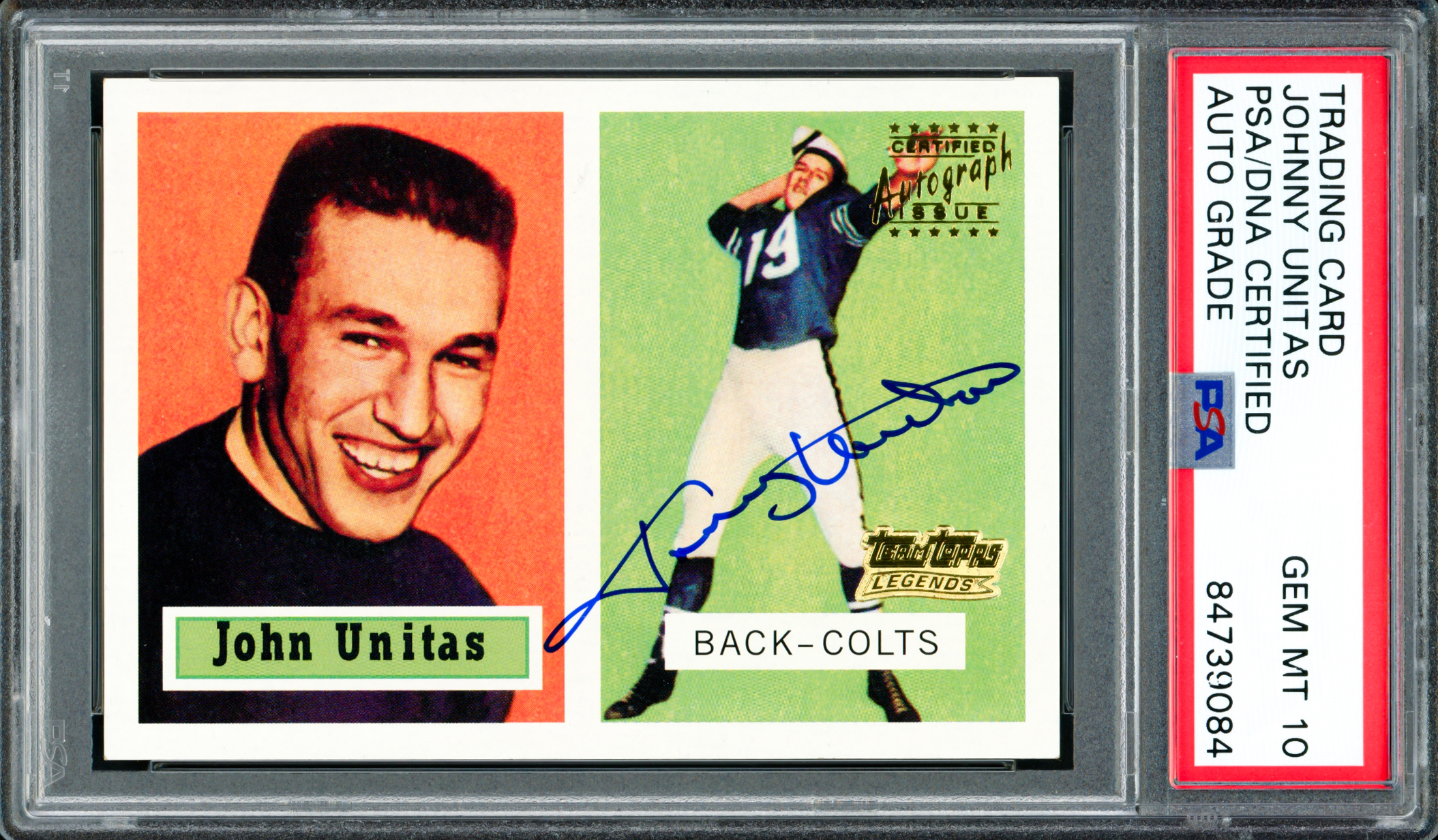 Johnny Unitas Autographed 2001 Topps Archives Card Baltimore Colts Auto ...