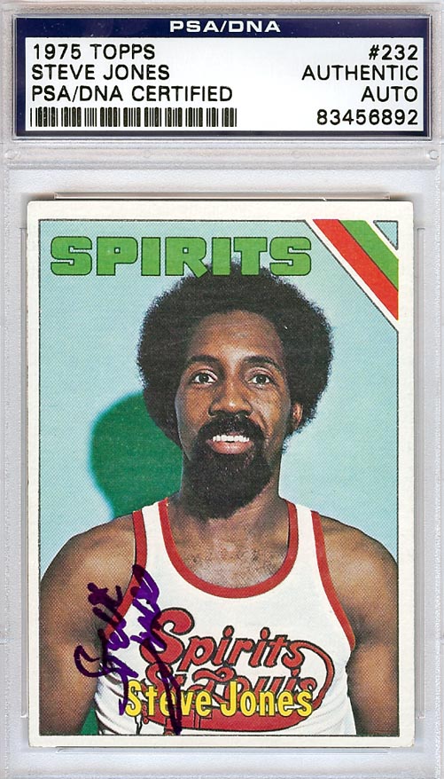 Steve Jones Autographed 1975 Topps Card #232 Spirits of St. Louis PSA ...