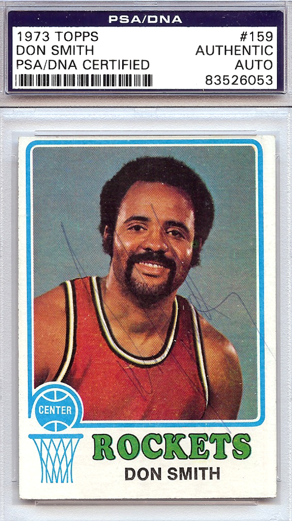 Don Smith "Zaid Abdul-Aziz" Autographed 1973 Topps Card #159 Houston ...