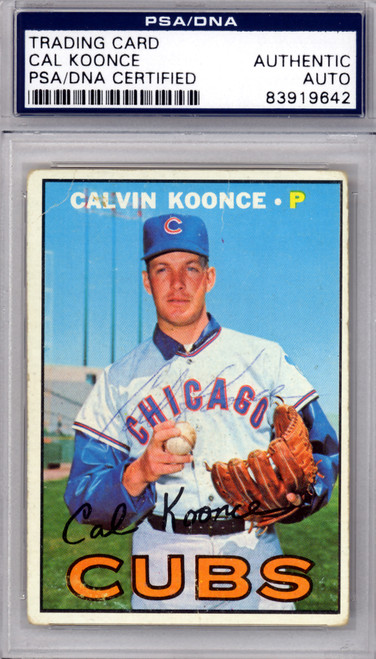 Cal Koonce Autographed 1967 Topps Card #171 Chicago Cubs PSA/DNA ...