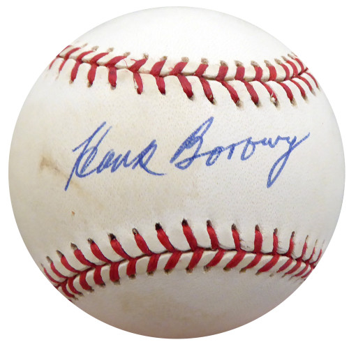 Hank Borowy Autographed Official AL Baseball New York Yankees, Chicago ...
