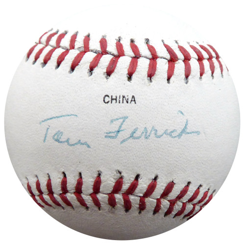 Tom Ferrick Autographed Official OL Baseball New York Yankees Beckett ...