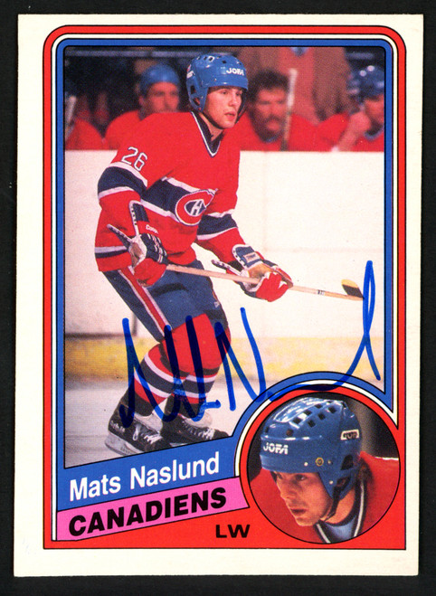 Mats Naslund Autographed 1984-85 O-Pee-Chee Card #267 Montreal ...