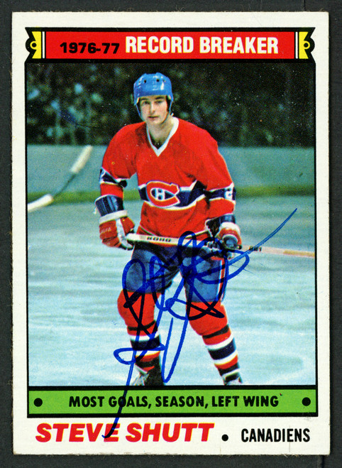 Steve Shutt Autographed 1977-78 Topps Card #217 Montreal Canadiens SKU ...