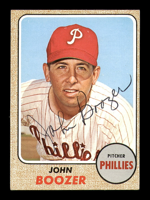 John Boozer Autographed 1968 Topps Card #173 Philadelphia Phillies SKU ...