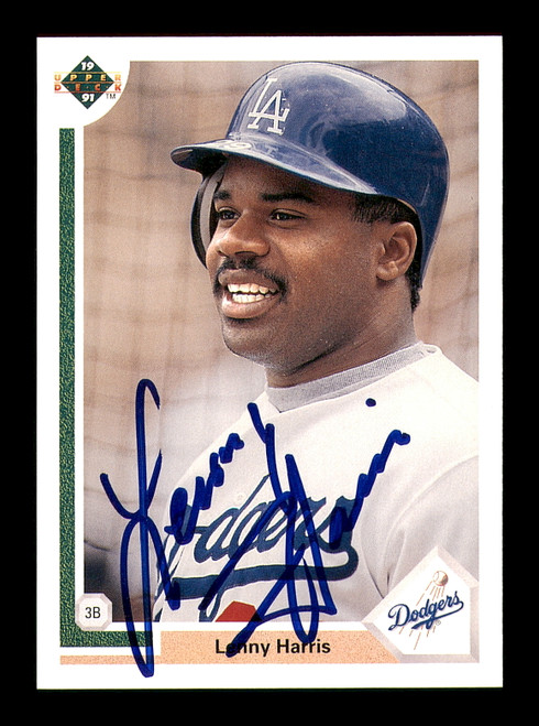 Lenny Harris Autographed 1991 Upper Deck Card #239 Los Angeles Dodgers ...