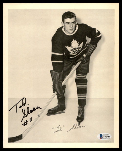 Tod Sloan Autographed 1945-54 Quaker Oats 8x10 Photo Toronto Maple ...