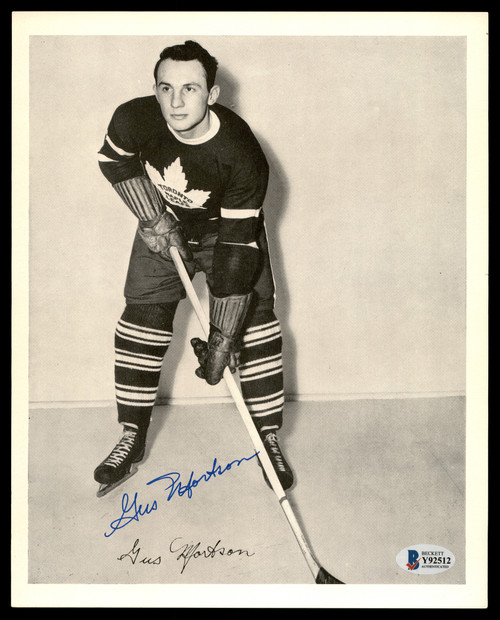 Gus Mortson Autographed 1945-54 Quaker Oats 8x10 Photo Toronto Maple ...