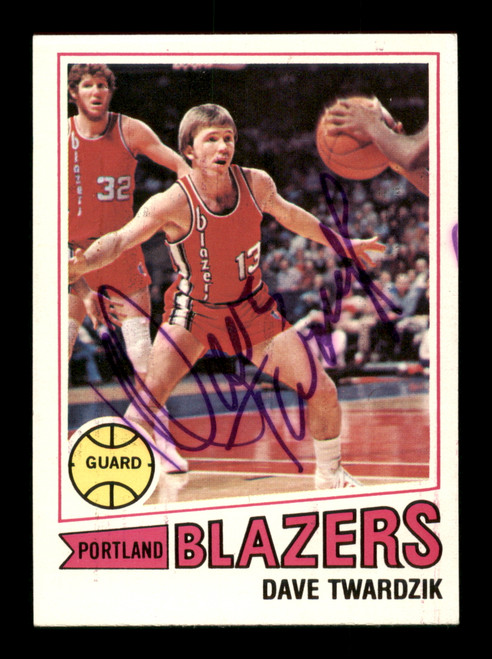 Dave Twardzik Autographed 1977-78 Topps Card #62 Portland Trail Blazers ...