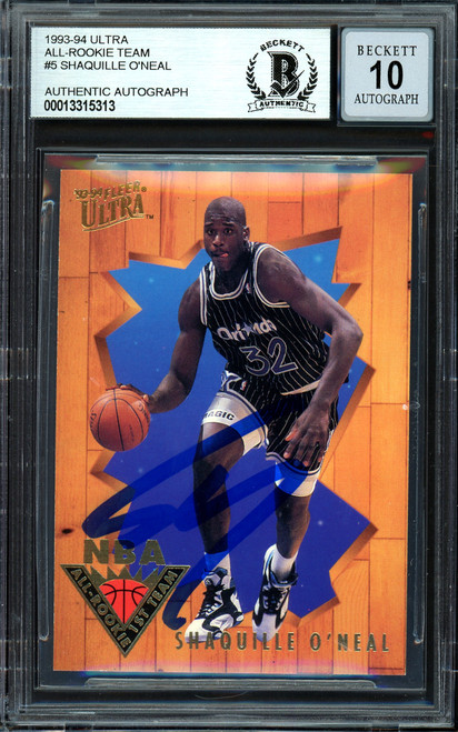 Shaquille Shaq O'Neal Autographed 1993-94 Fleer Ultra All Rookie Card ...