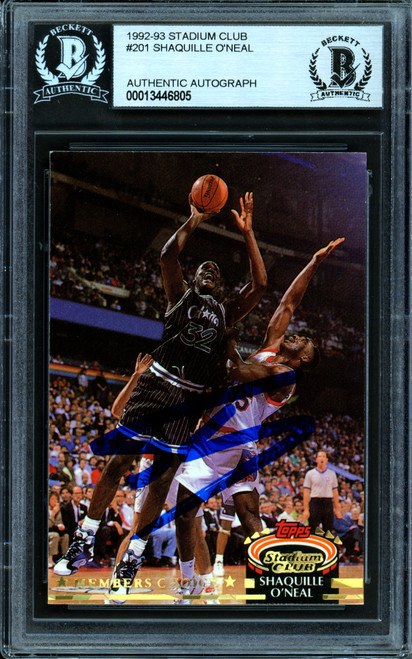 Shaquille Shaq O'Neal Autographed 1992-93 Stadium Club Members Choice ...