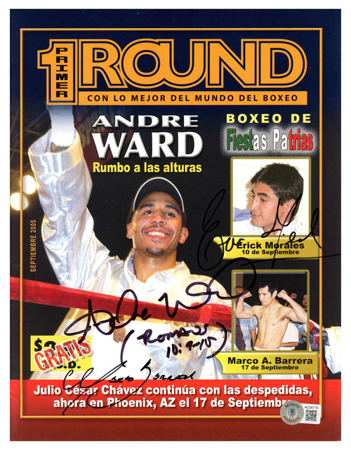 Andre Ward, Erik Morales & Marco Antonio Barrera Autographed Primer ...