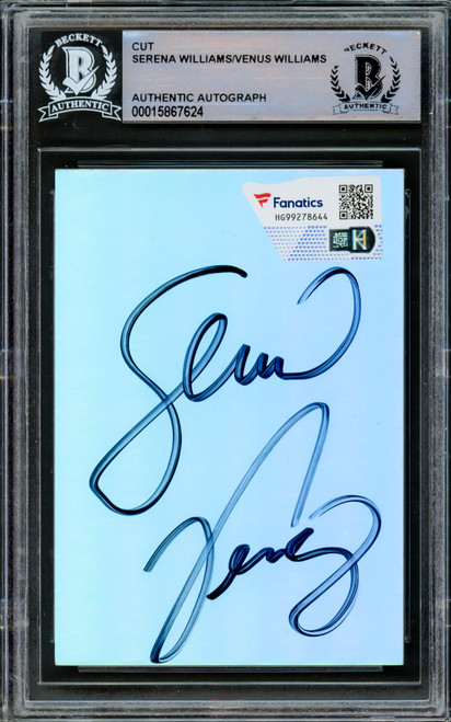 Serena & Venus Williams Autographed 2.5x3.5 Cut Signature Holo Foil ...
