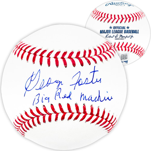 George Foster Autographed Official MLB Baseball Cincinnati Reds "Big ...