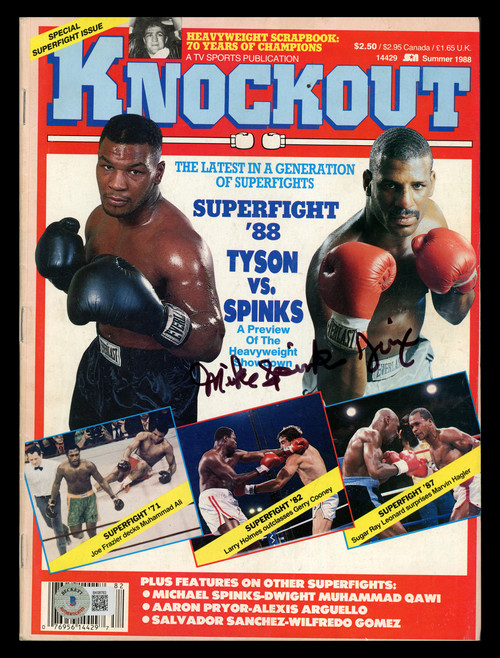 Michael Spinks "Jinx" Autographed KO Magazine Beckett BAS QR #BK08763 ...