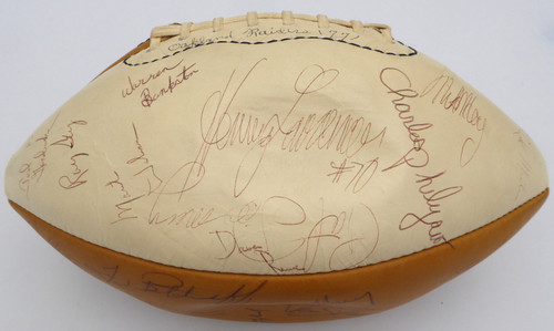 1977 Oakland Raiders Autographed Football With 40 Signatures Including ...