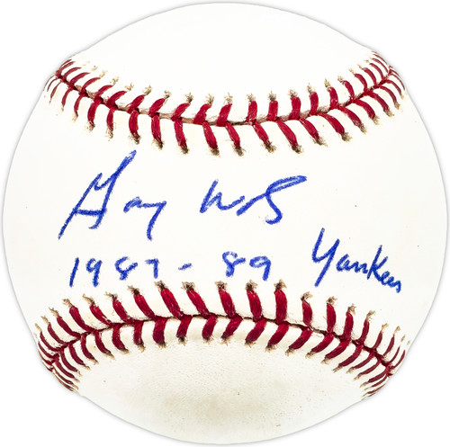 Gary Ward Autographed Official MLB Baseball New York Yankees "1987-89 ...