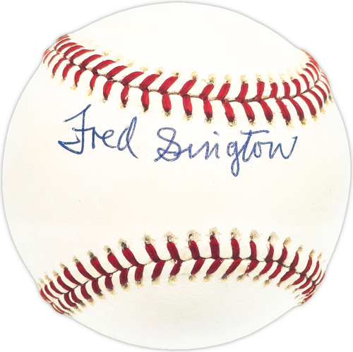 Fred Sington Autographed Official NL Baseball Brooklyn Dodgers Beckett ...