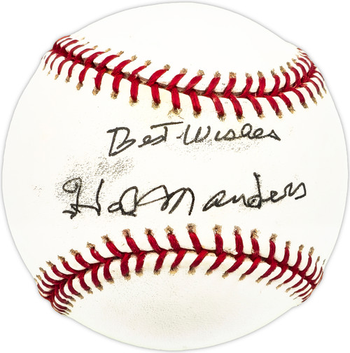 Hal Manders Autographed Official MLB Baseball Detroit Tigers, Chicago ...