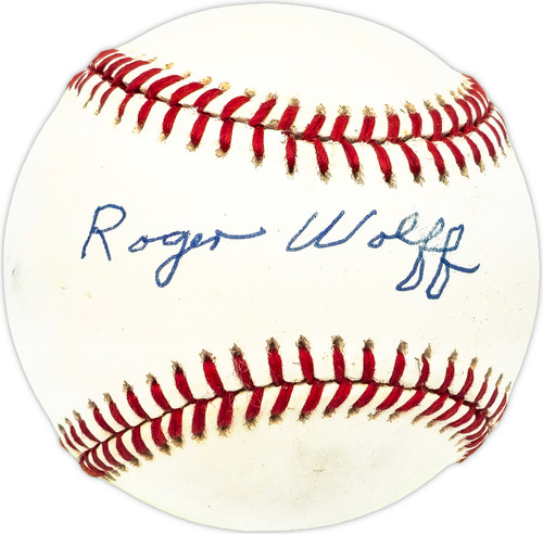 Roger Wolff Autographed Official AL Baseball Philadelphia A's, Senators ...