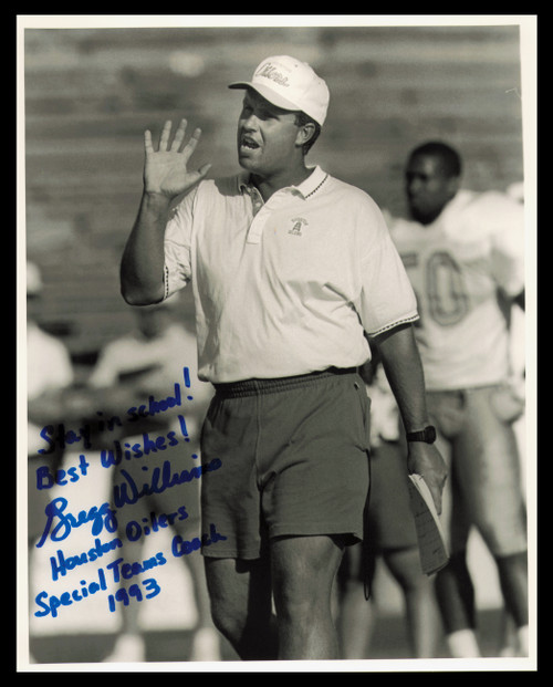 Gregg Williams Autographed 8x10 Photo Houston Oilers "Best Wishes" SKU ...