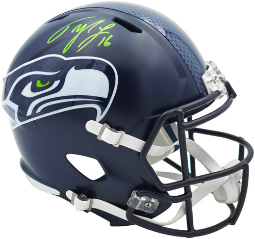 Tyler Lockett Autographed Seattle Seahawks Blue Full Size Speed Replica ...