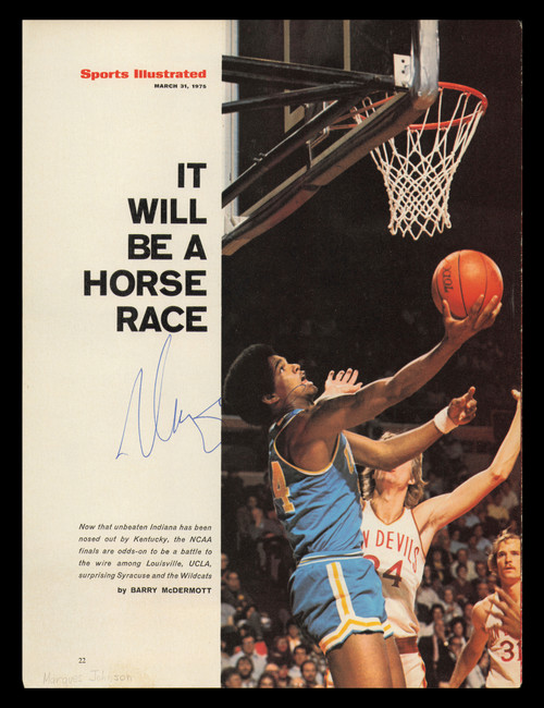 Marques Johnson Autographed 8x11 Magazine Photo UCLA SKU #238094 - Mill ...