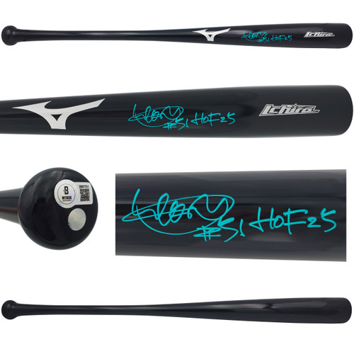 Ichiro Suzuki Autographed Black Mizuno Player Model Baseball Bat ...