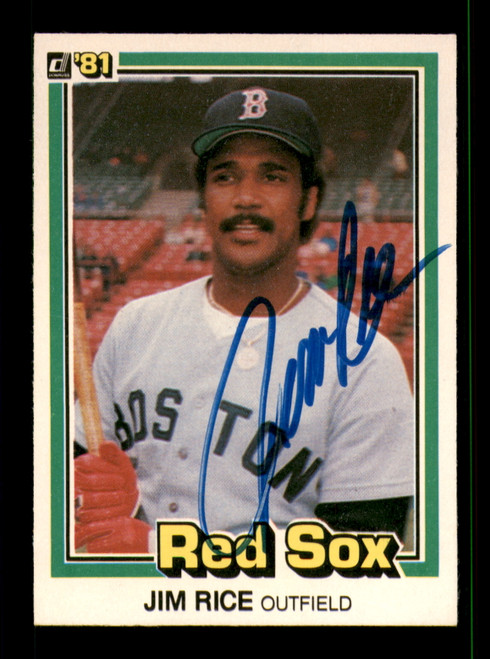 Jim Rice Autographed 1981 Donruss Card #338 Card Boston Red Sox SKU ...