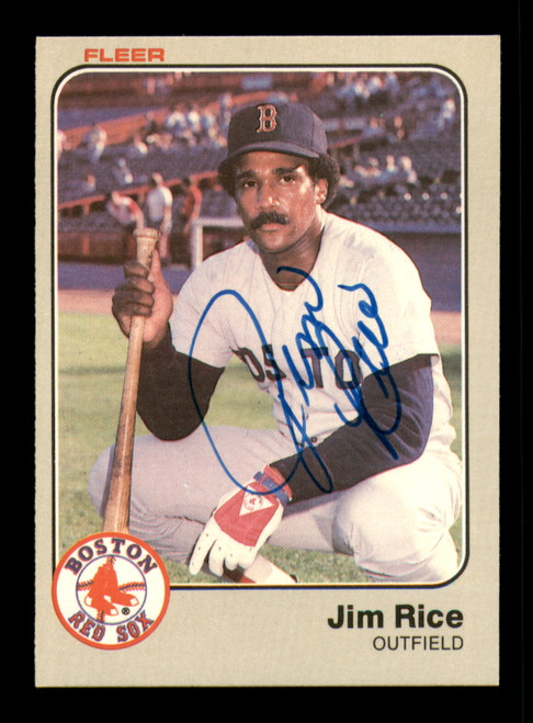 Jim Rice Autographed 1983 Fleer Card #194 Card Boston Red Sox SKU ...