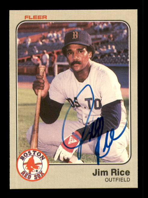 Jim Rice Autographed 1983 Fleer Card #194 Card Boston Red Sox SKU ...
