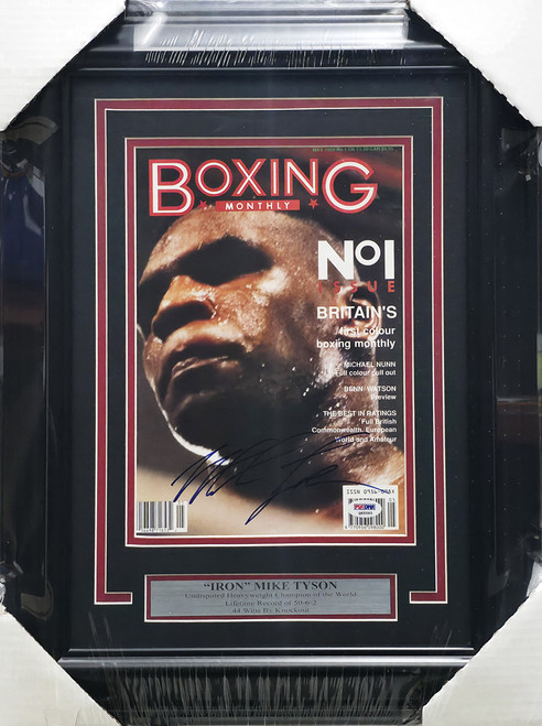 Mike Tyson Autographed Framed 8.5x11 Boxing Magazine Cover PSA/DNA # ...