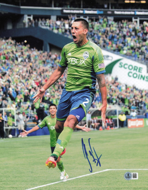Clint Dempsey Autographed 11x14 Photo Seattle Sounders Beckett BAS QR # ...